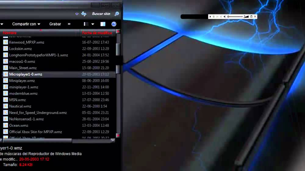 50 skins para window media player - YouTube