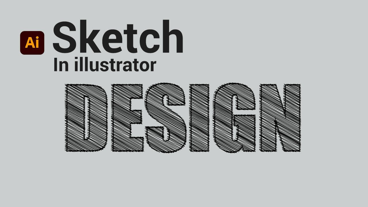 Sketch Text Effect in Illustrator | Illustrator Tutorial - YouTube
