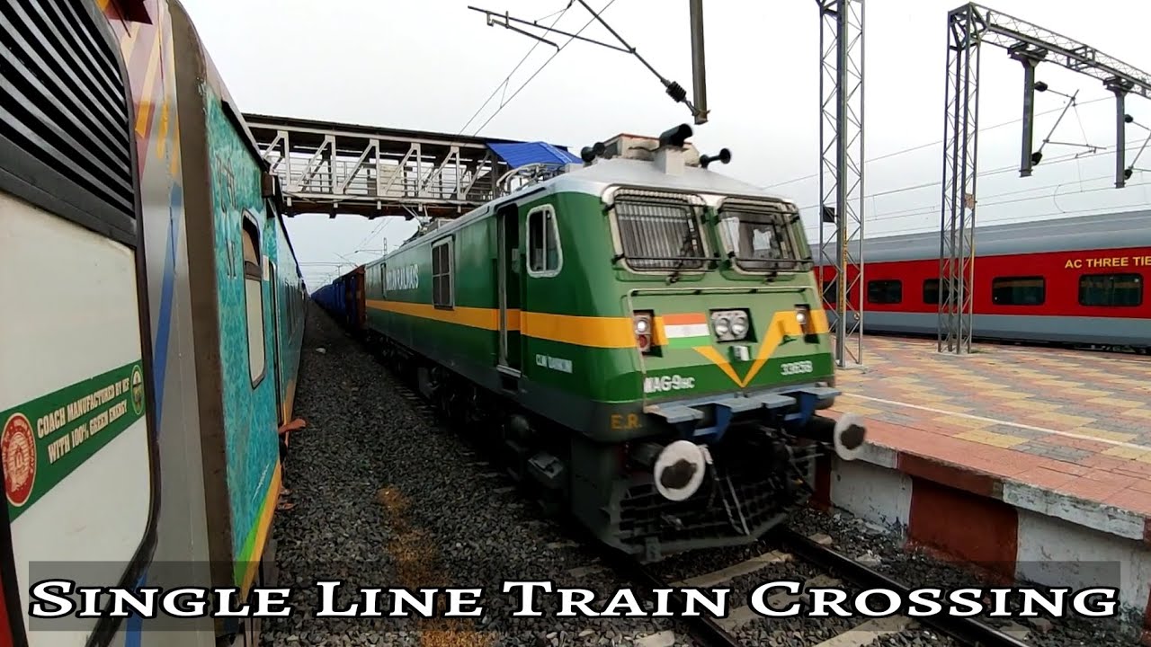 SINGLE LINE TRAIN CROSSING IN EASTERN RAILWAYS - Azimganj-Malda Section ...