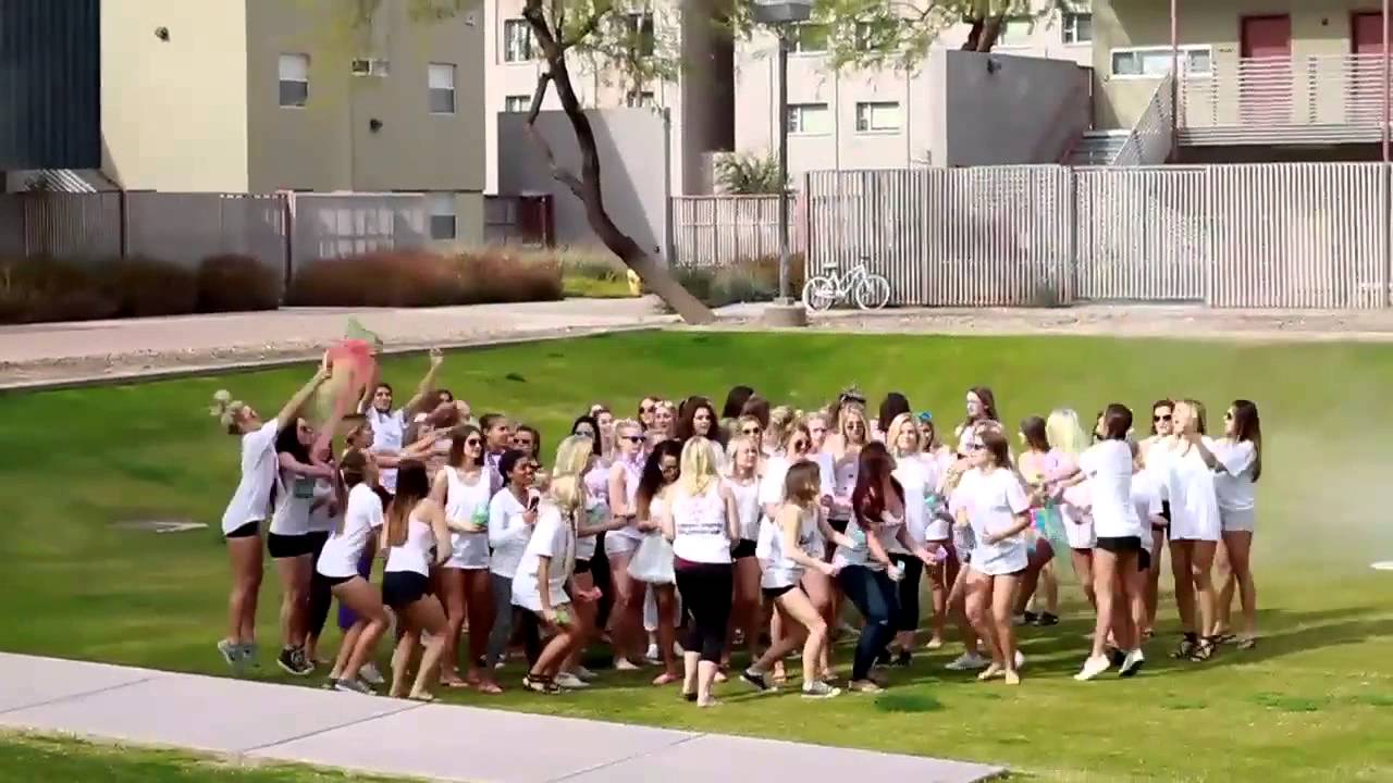 ASU Alpha Phi Color War Sisterhood - YouTube