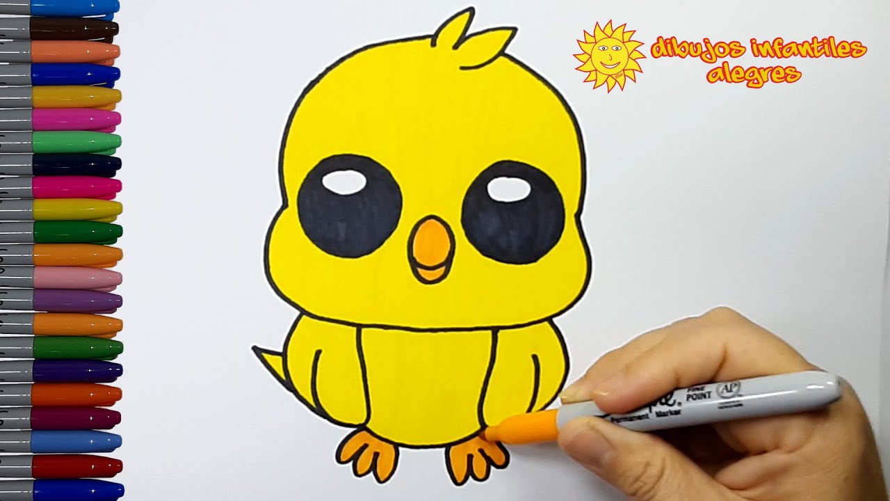 Como dibujar un Pollito Kawaii 💖 fácil paso a paso 💖 aprende Little ...