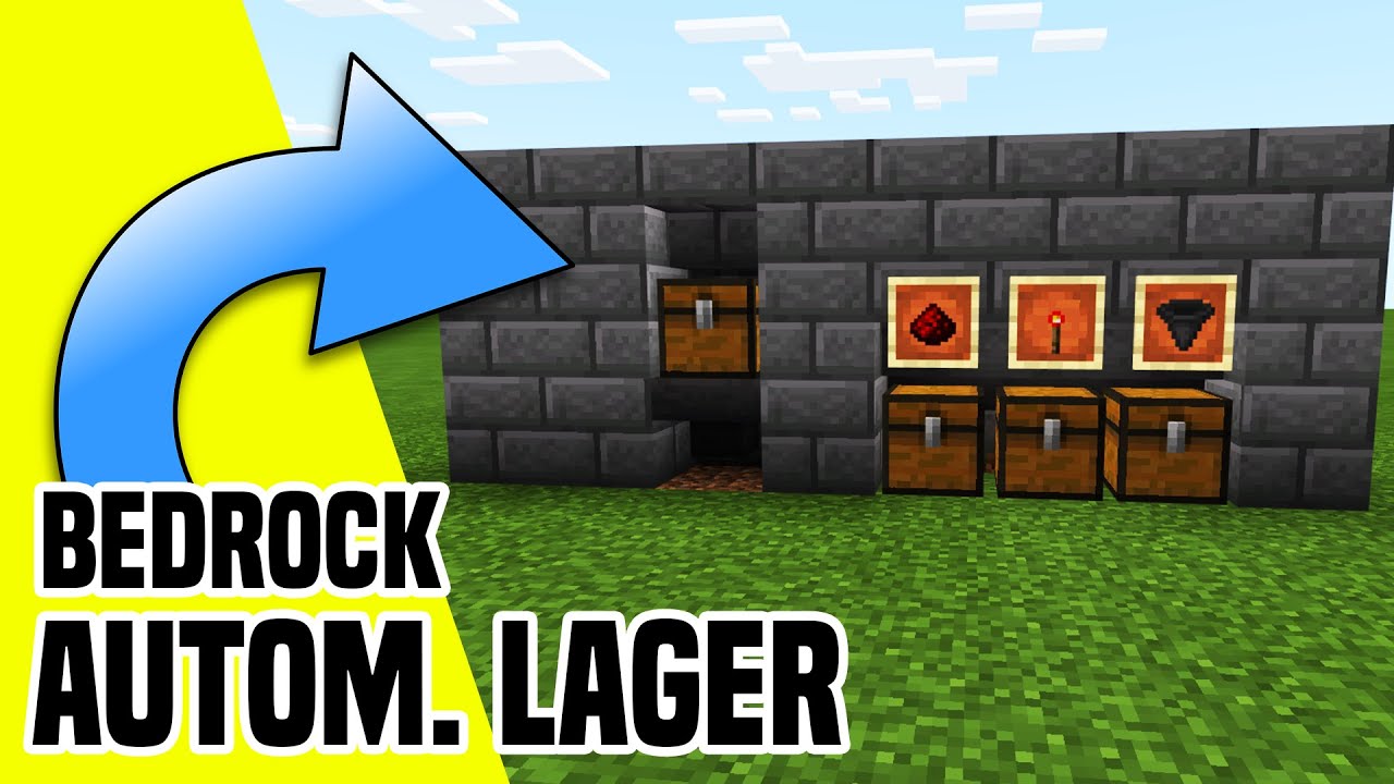 Minecraft Bedrock Automatisches Lager | funktioniert super einfach und ...