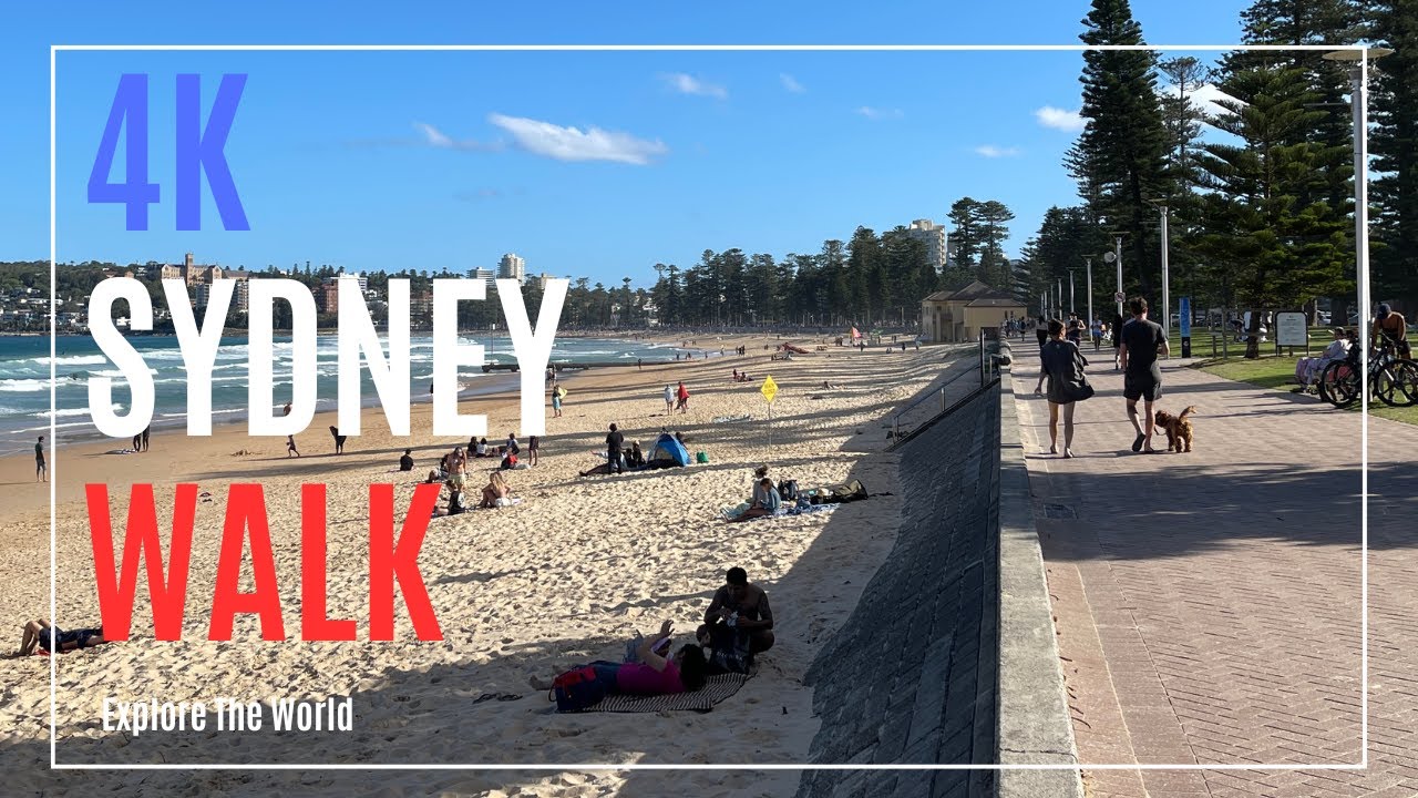 【4K】 Sydney Walk - Manly Beach Walk with City Sounds & Captions in ...