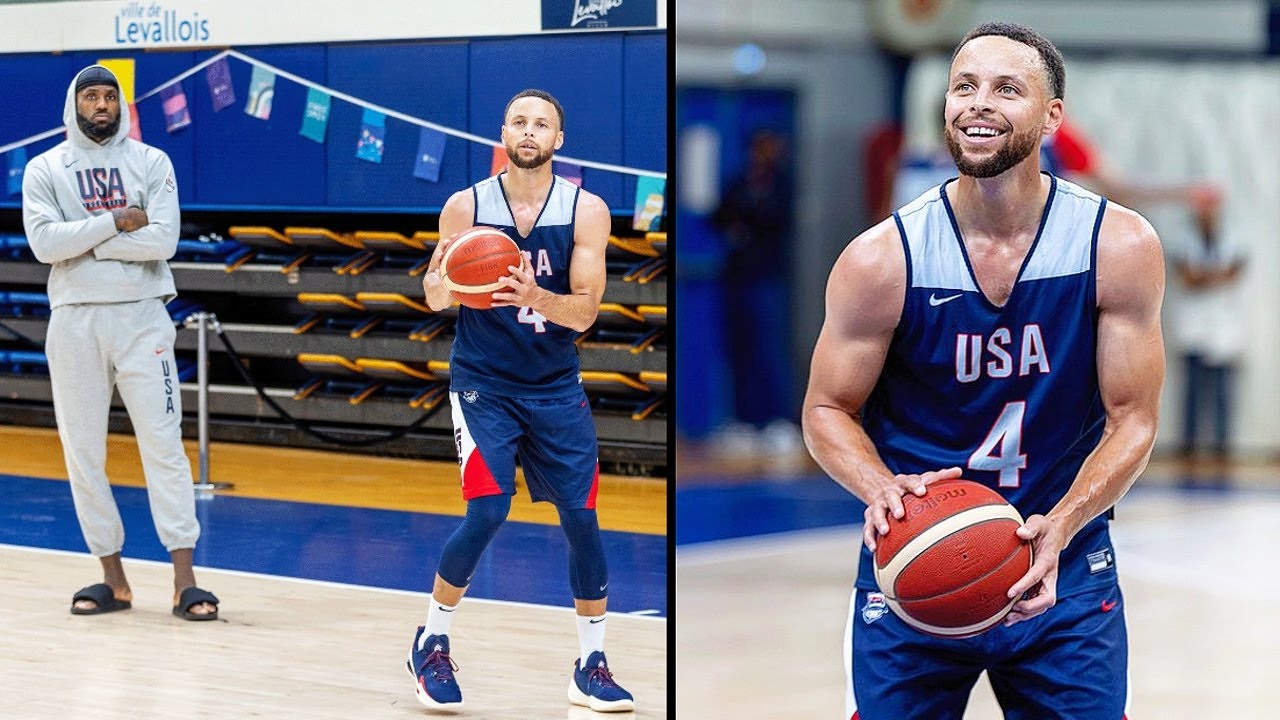 Stephen Curry Teaches LeBron James Shooting In Team USA Basketball ...
