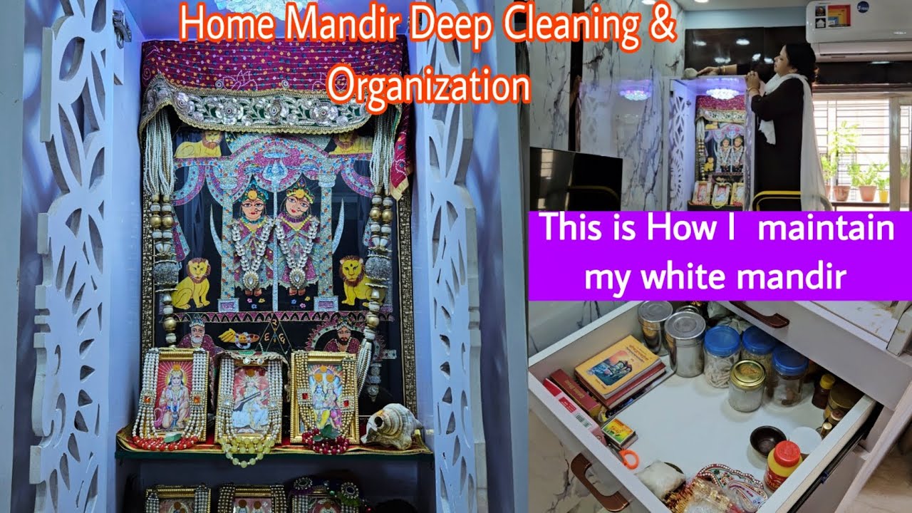 Home Mandir deep Cleaning & Organization || This is How I Maintain my ...