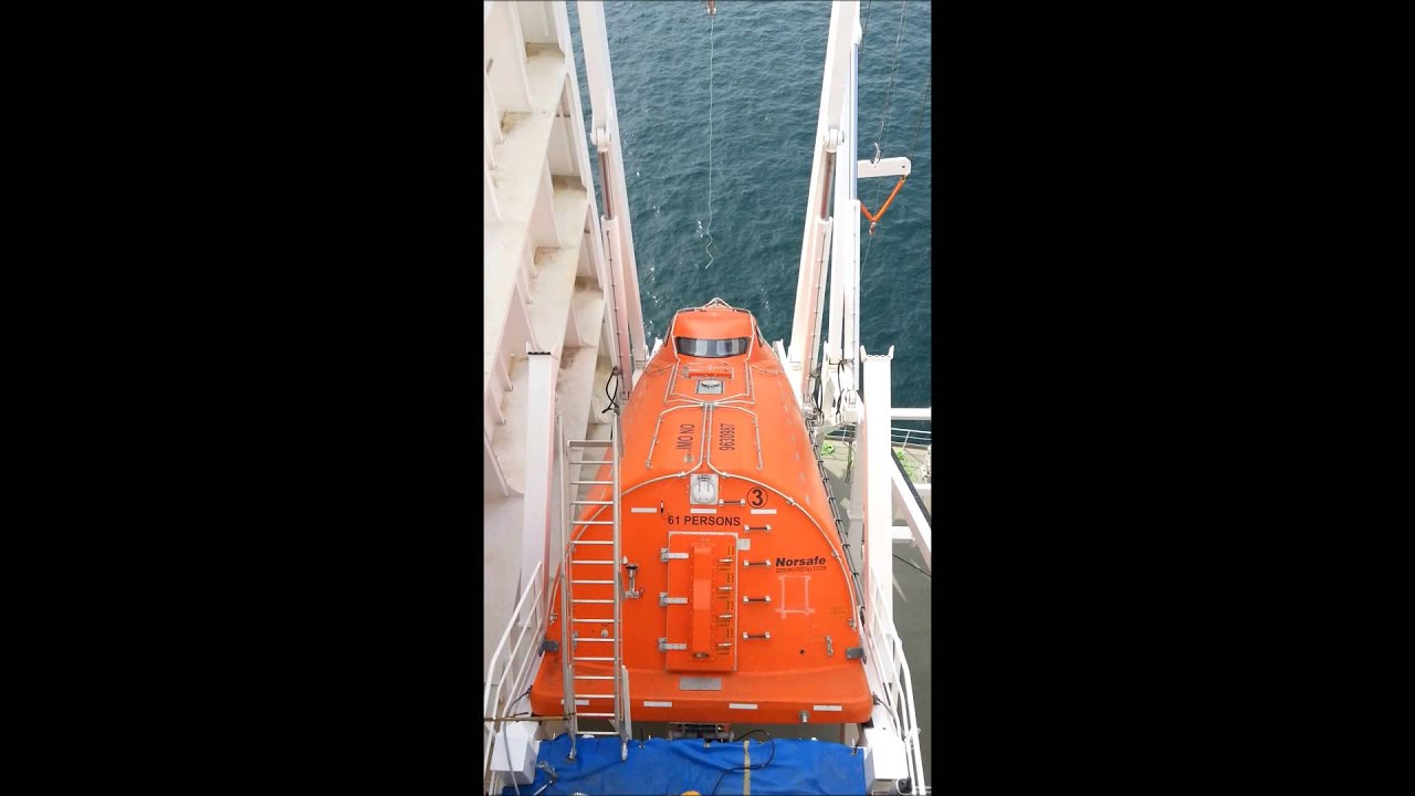Petrojarl Knarr Lifeboat Drop Test - YouTube