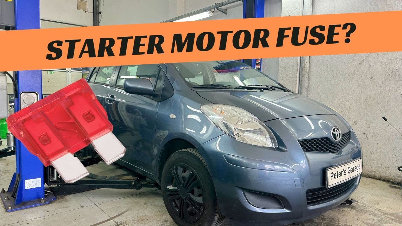 Toyota Yaris XP90 Starter Motor fuse relay location replacement - YouTube