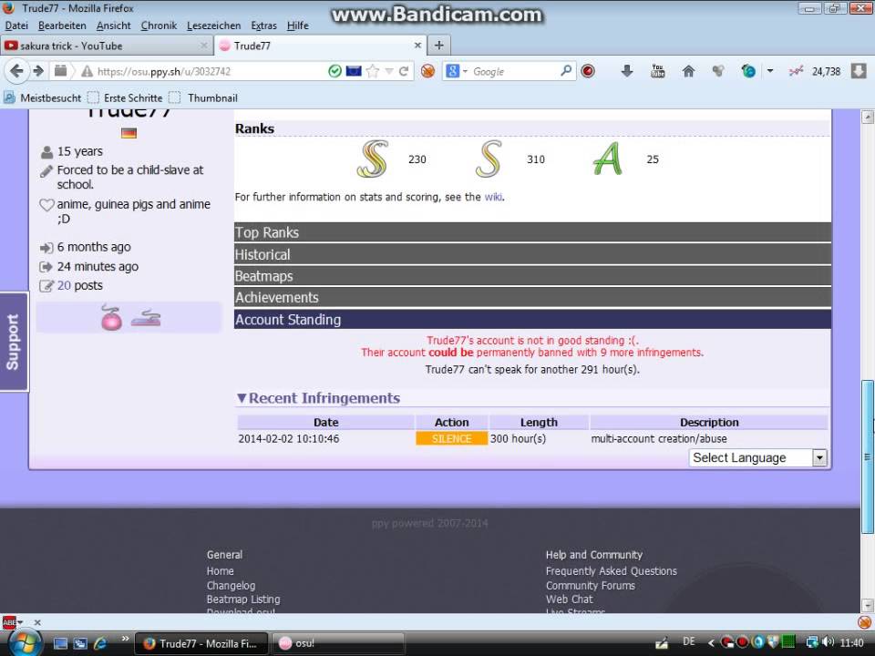 Osu! - Multiple Account Ban - YouTube