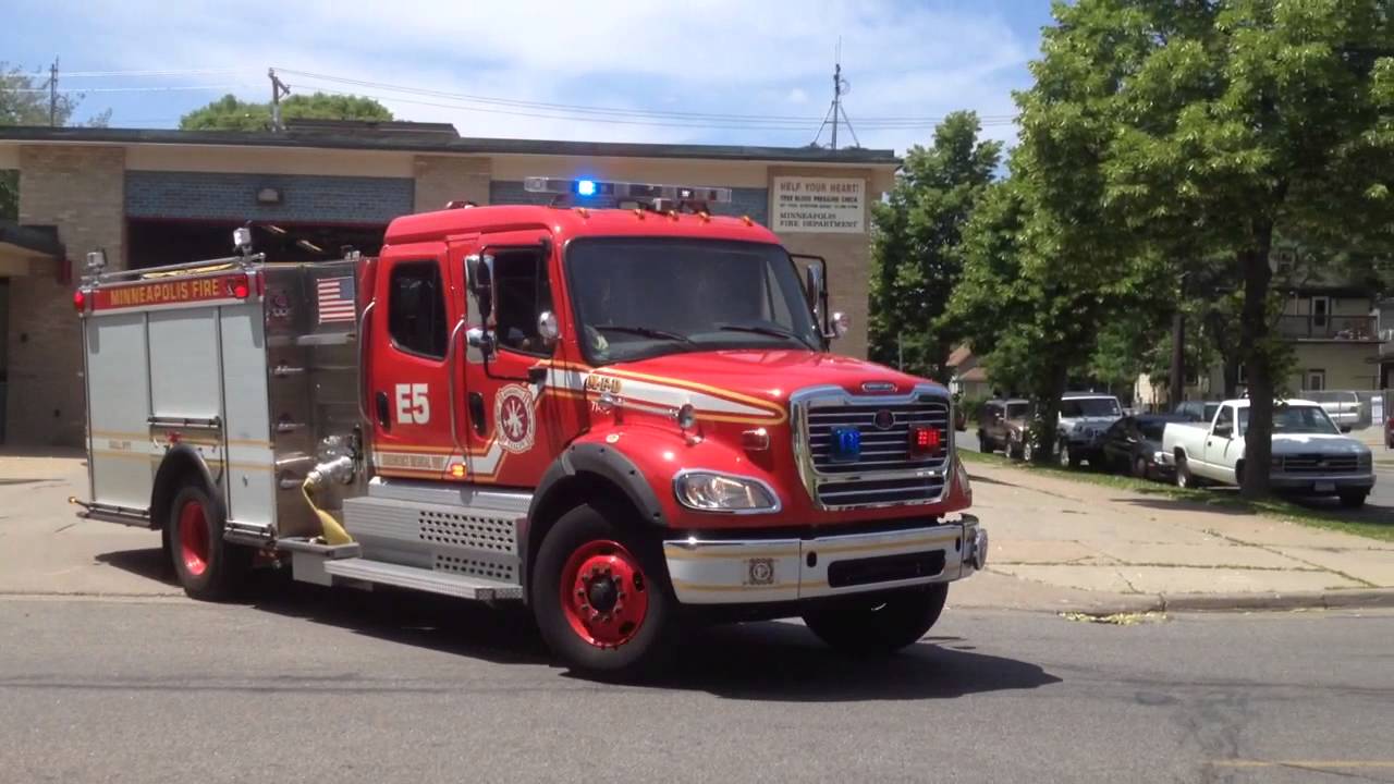 Minneapolis MN Fire Engine 5 Responding, 6/13/14 - *Code 3* - YouTube