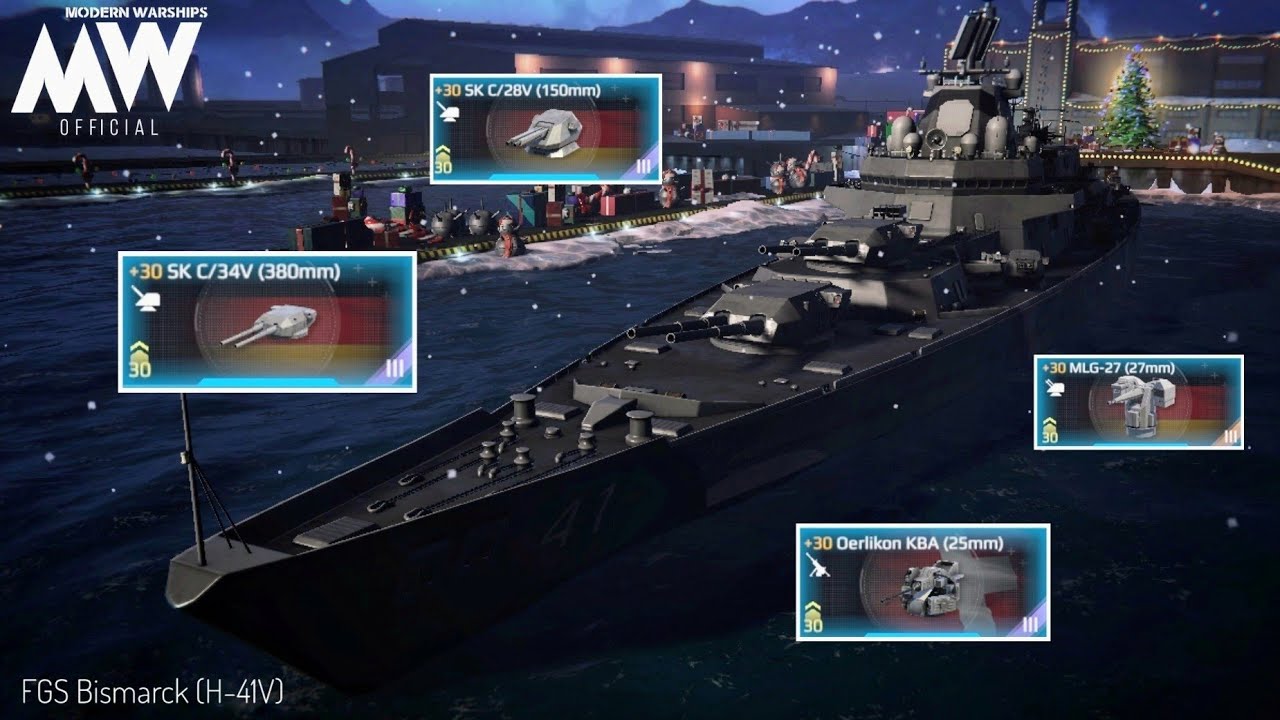 FGS Bismarck (H-41V) - New Battleships full review & gameplay - Modern ...