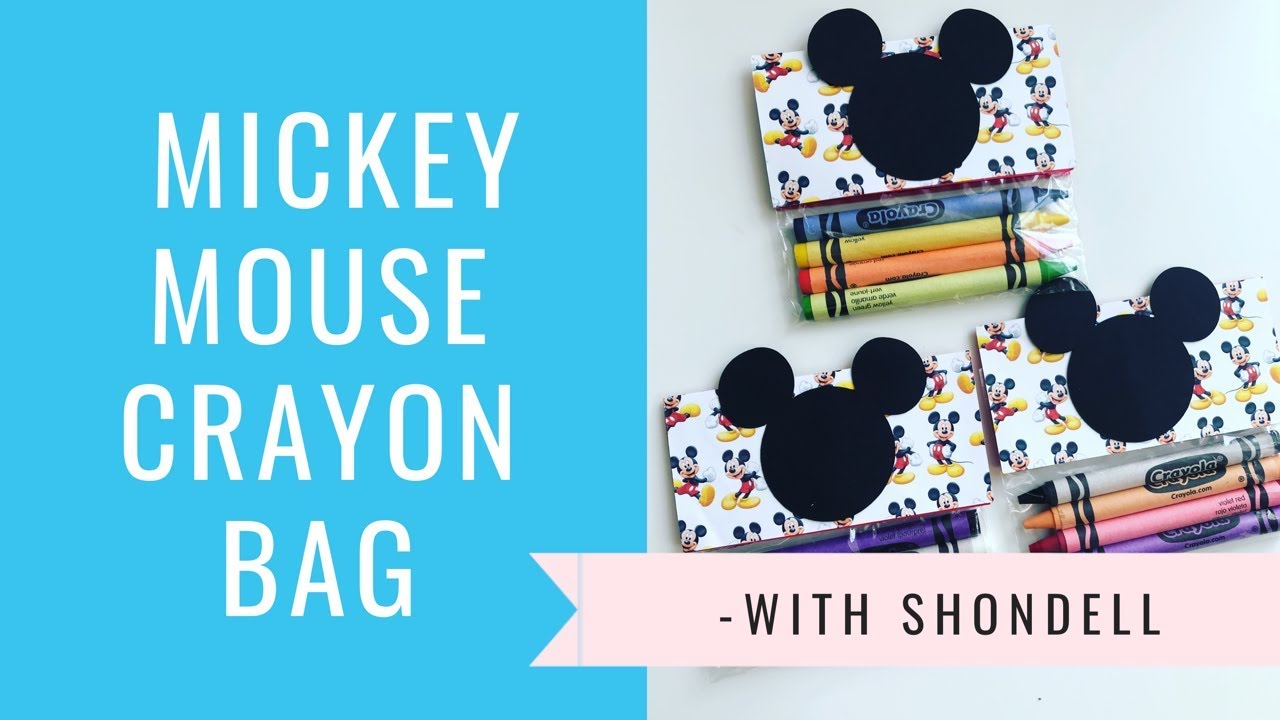 DIY Mickey Mouse Crayon Bag - YouTube