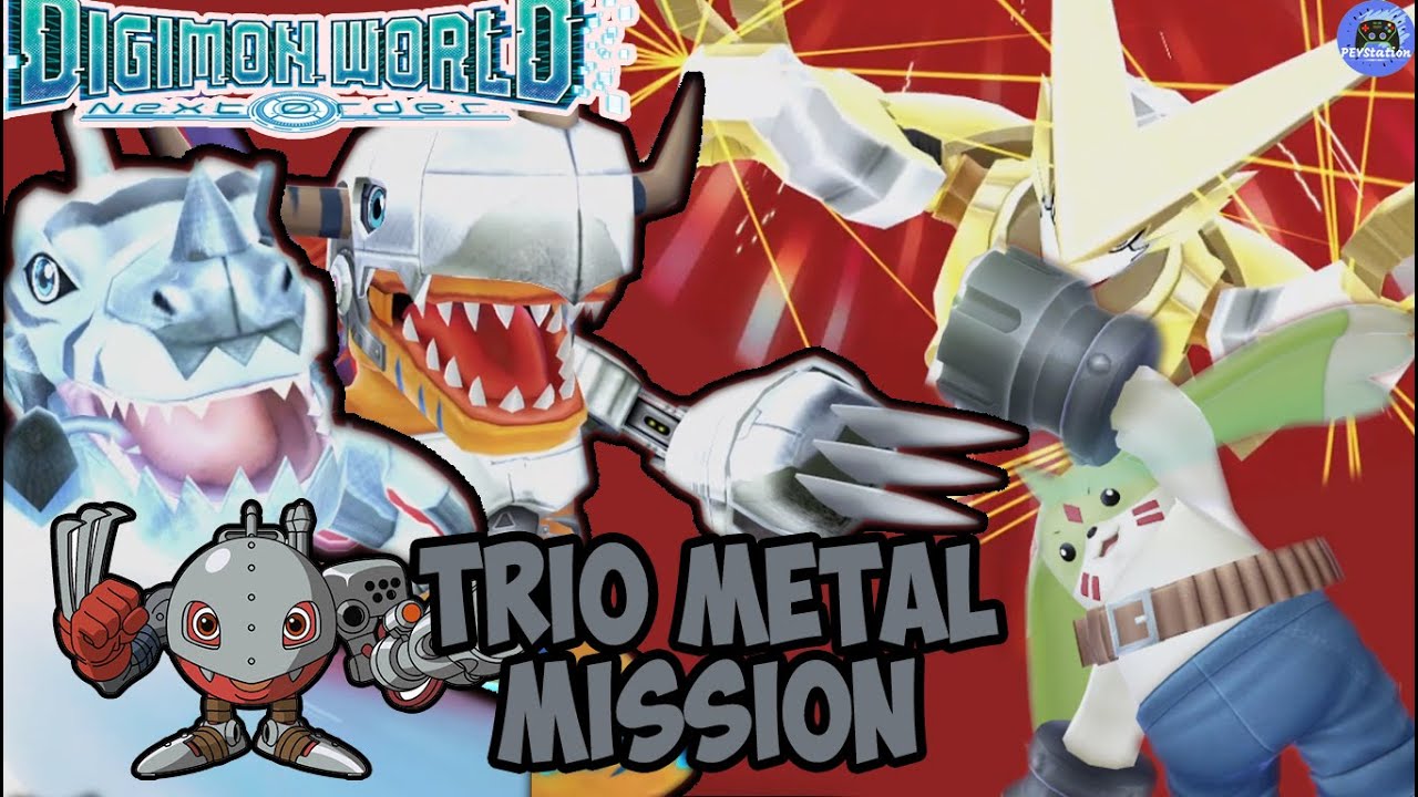 Trio Metal Mission (Metal Mamemon, Metal Tyranomon, Metal Greymon ...