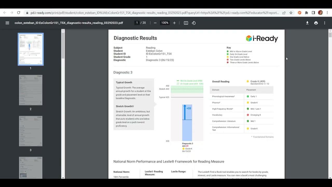 iReady: Downloading a Student Report - YouTube