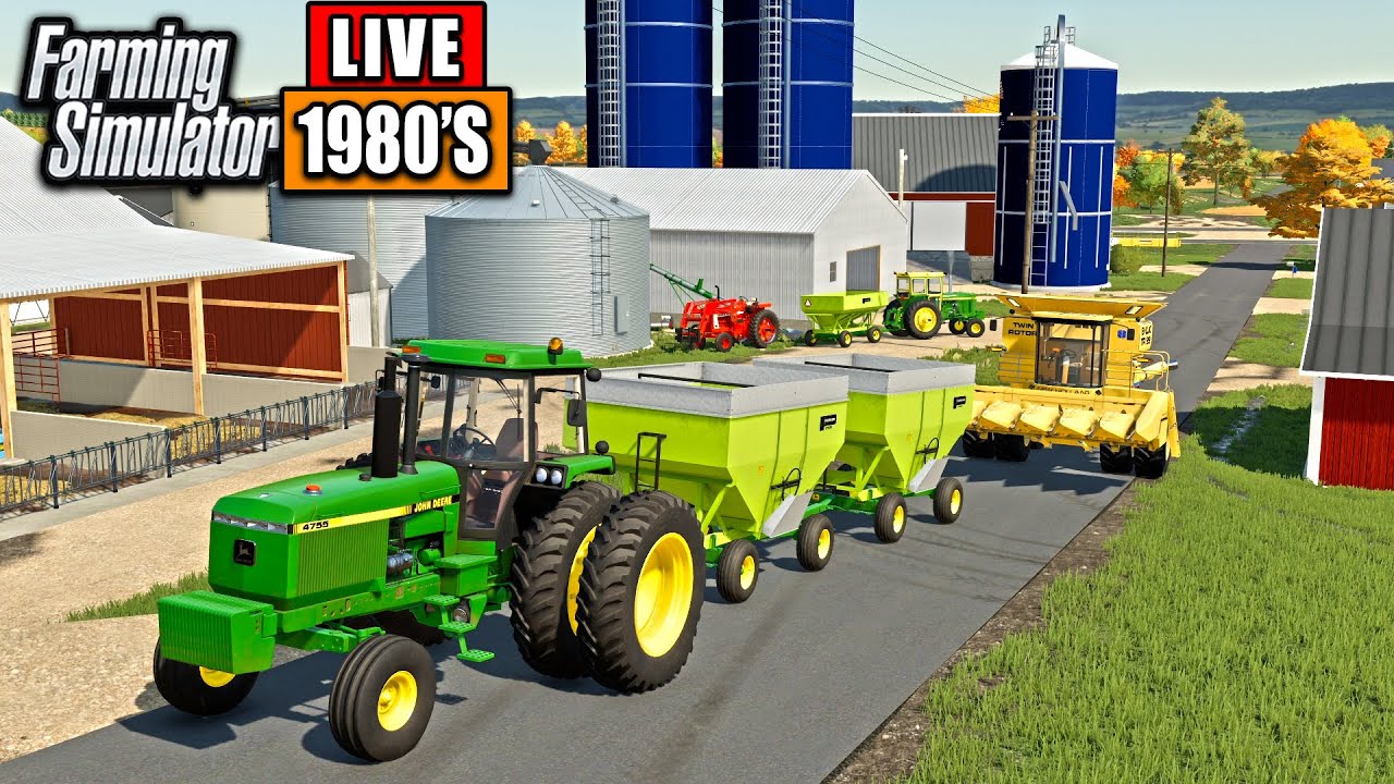 LIVE- 1980'S BIG TIME FARMER'S CORN HARVEST! (WISCONSIN MAP) - YouTube