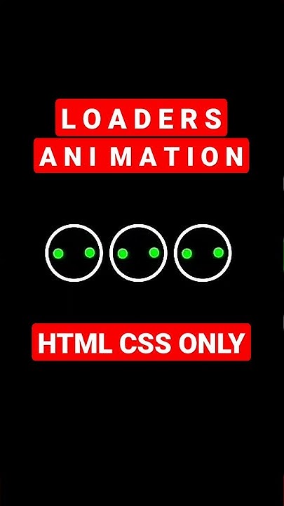 Loader Animation Html Css Only Mengareit Shorts Htmlcss Youtube
