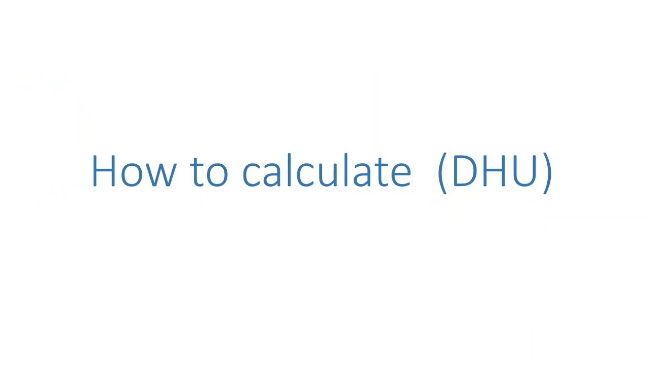 How to calculate DHU - YouTube