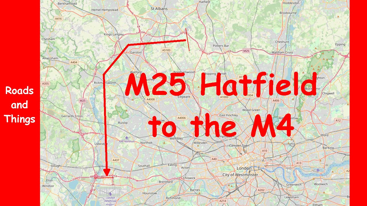 Real - Time Road Travel. ENGLAND, M25 Motorway. - YouTube