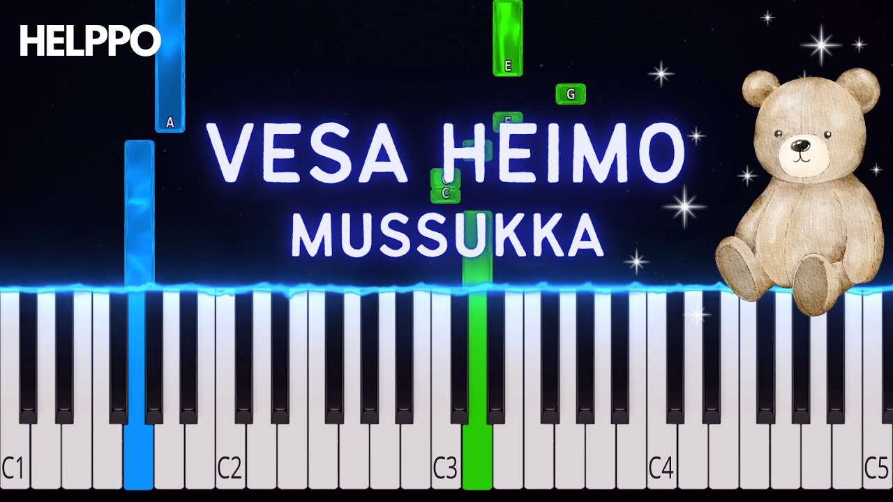 Vesa Heimo - Mussukka | Helppo Piano Tutorial - YouTube