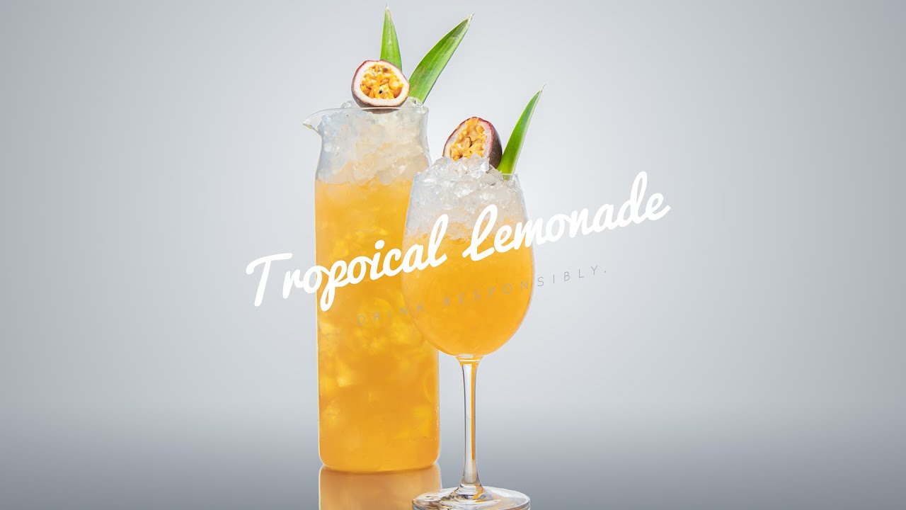 How to make Tropical lemonade at home (citrus fruit recipe with soda ...