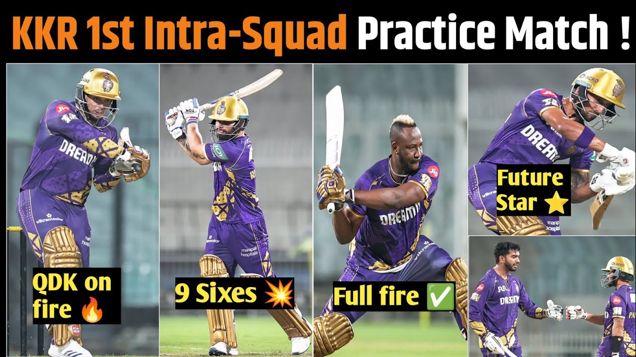 IPL 2025 : KKR 1st Intra-Squad Practice Match | Exclusive Highlights ...