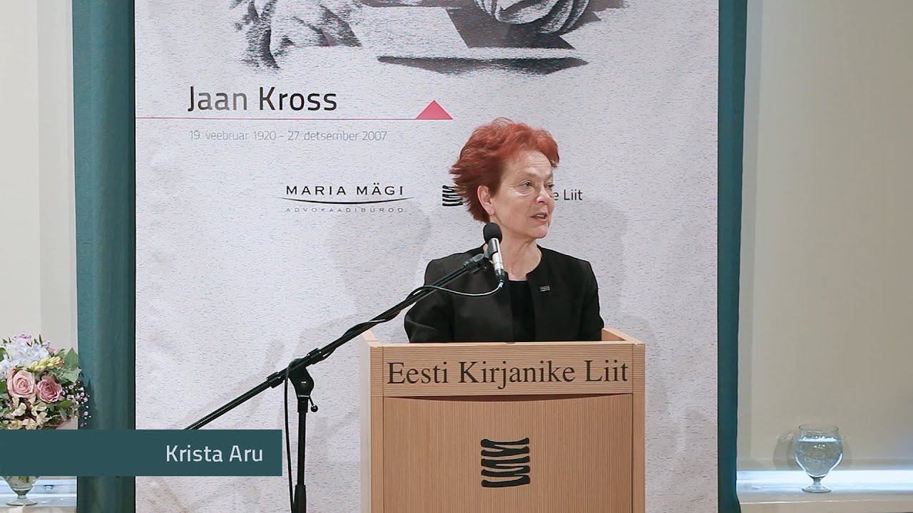 Jaan Krossi kirjandusauhind 2021 – KRISTA ARU - YouTube