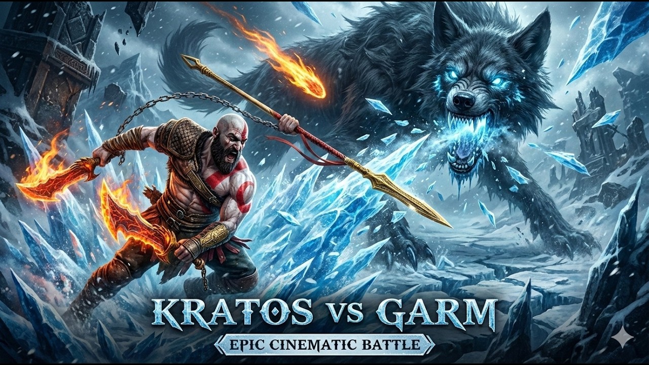 Kratos vs Garm – The Wolf That Tears Realms | God of War Ragnarök - YouTube