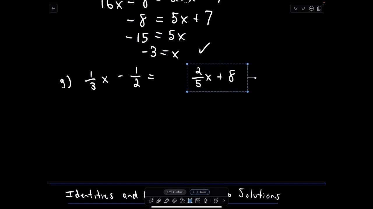 PreAlgebra 2.3 'Combining Rules to Solve Equations' - YouTube