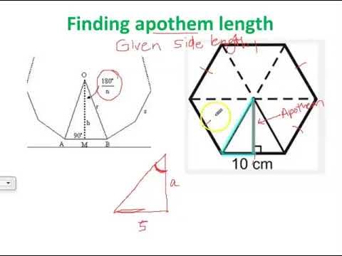 Geometry Finding an apothem given a side length - YouTube