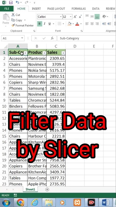 Filter data using slicer #filters #slicer #slicers #excelfilter #excelslicer #exceltutorial # ...