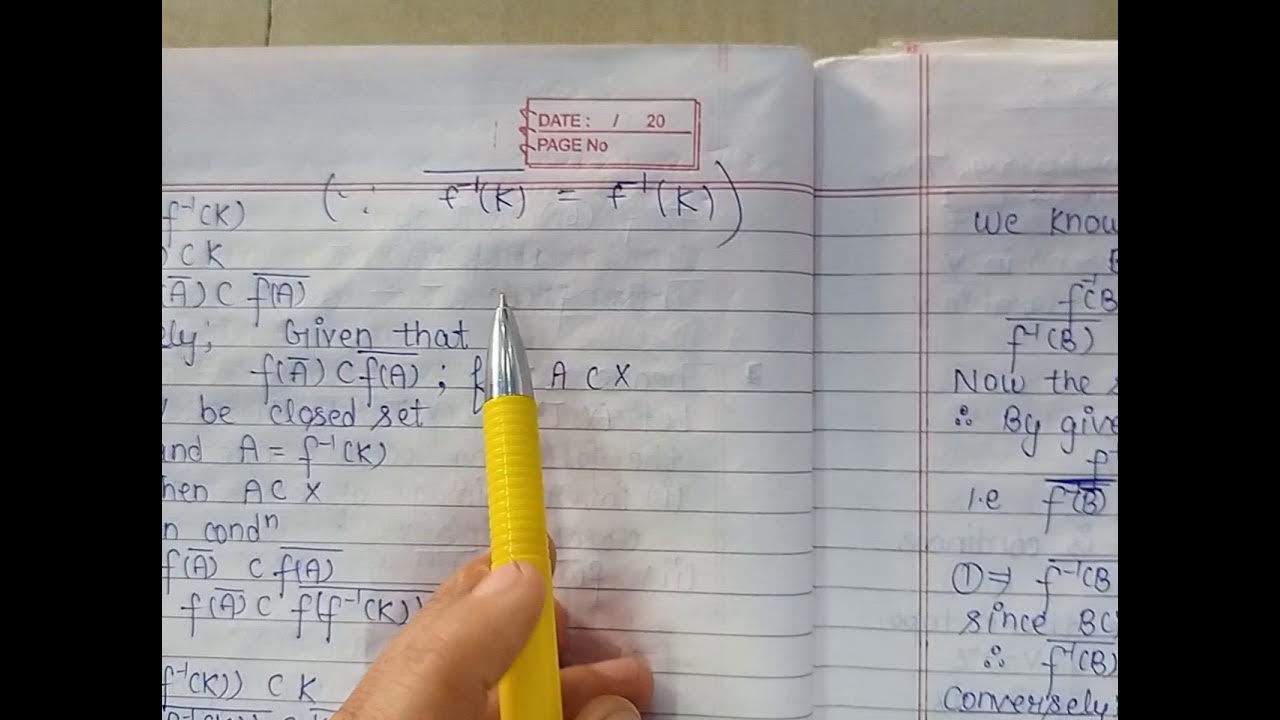 Continuous functions in topological spaces - YouTube