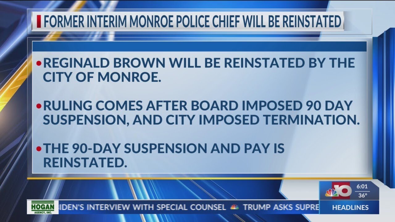 NBC 10 News Today: Monroe Police Chief Reginald Brown - YouTube