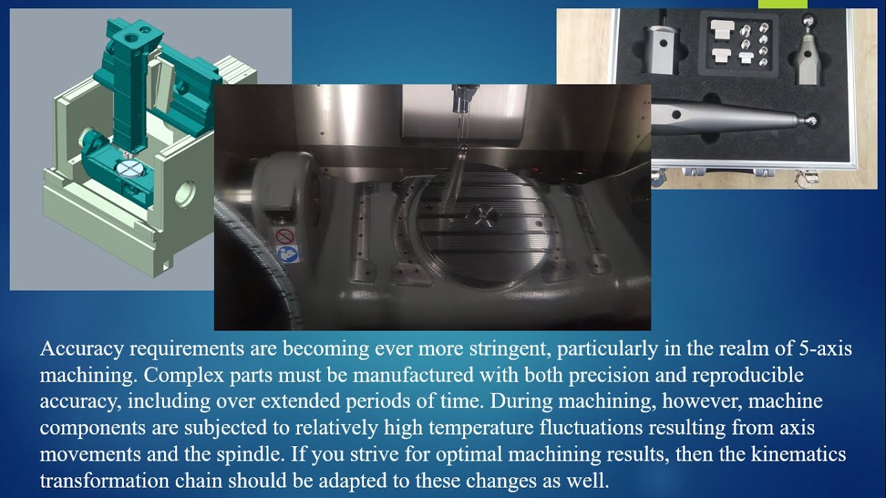 Kinematic calibration of a 5 axis milling center - CNC - YouTube