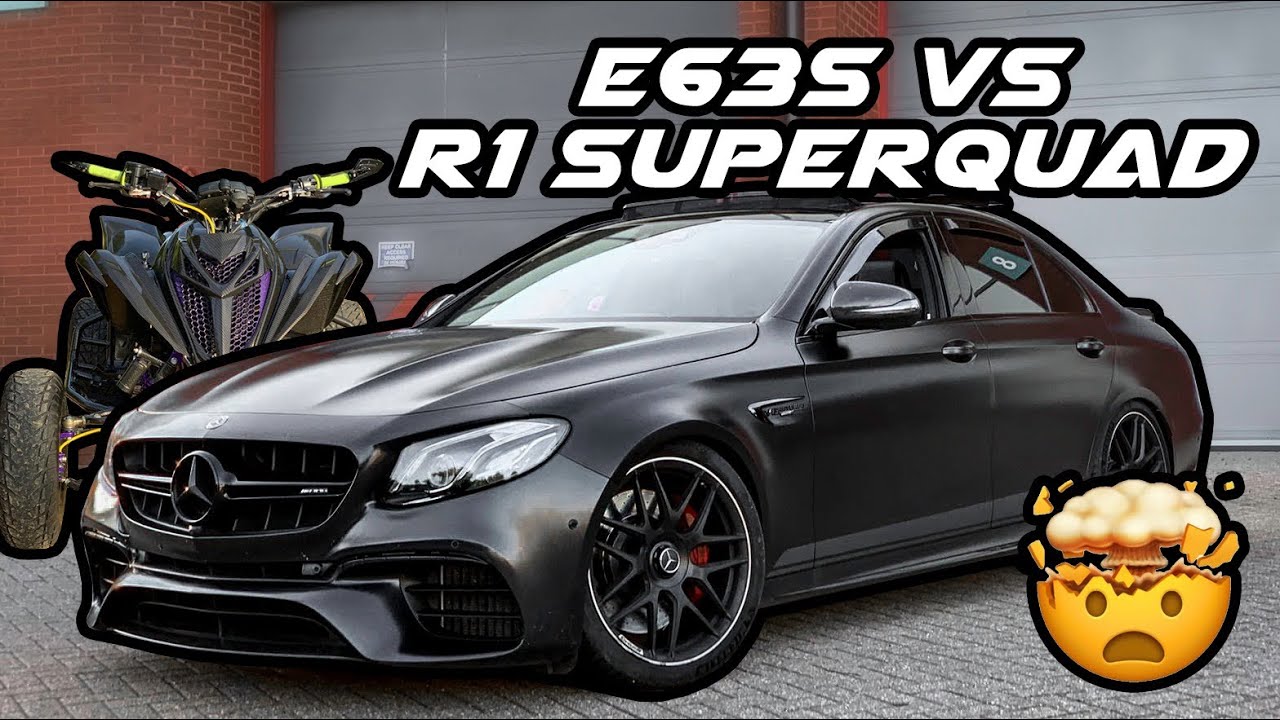 MY E63S Vs YAMAHA RAPTOR R1 SUPER QUAD *OUTRAGEOUS* - YouTube