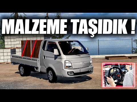 İNŞAATA MALZEME TAŞIDIK !!! HYUNDAI H100 ETS 2 MOD 1.53 [ Logitech G29 ]