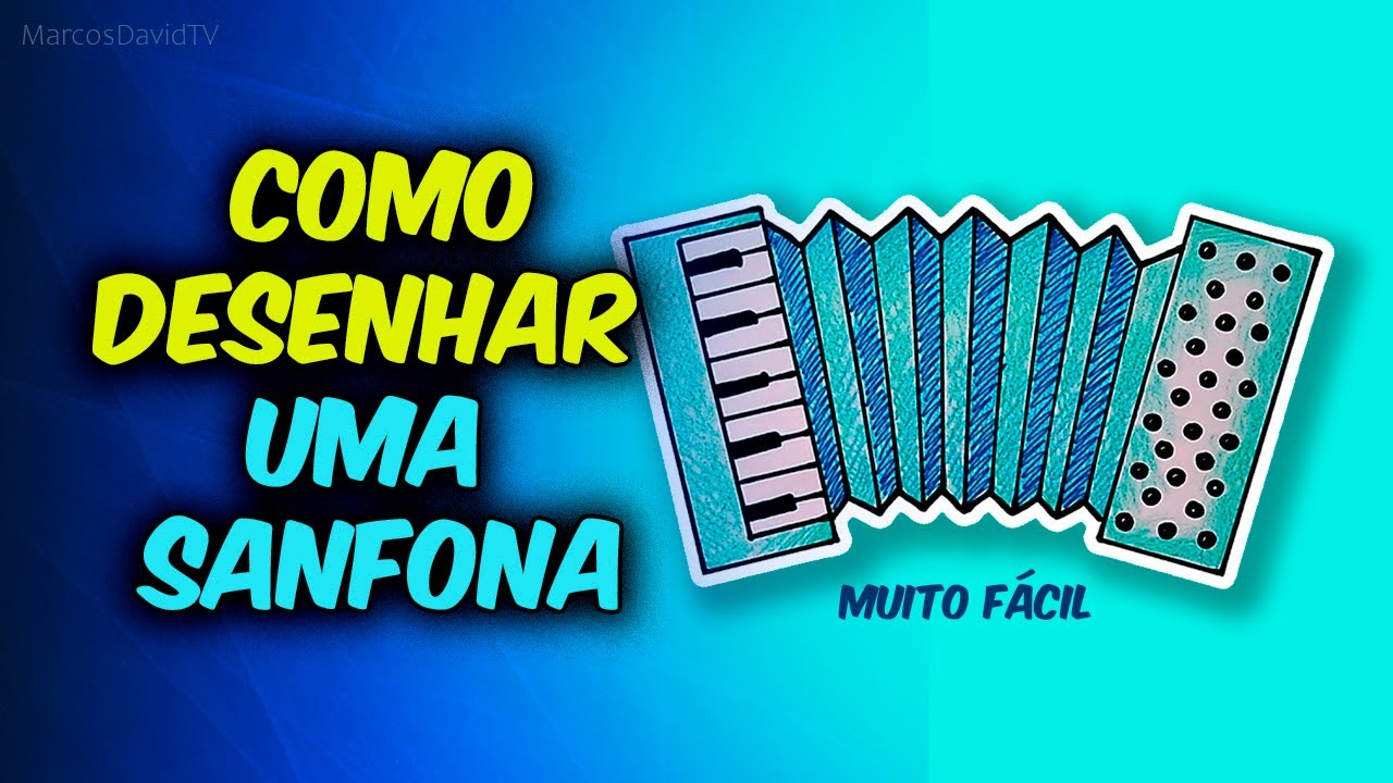 COMO DESENHAR UMA SANFONA | FÁCIL - YouTube