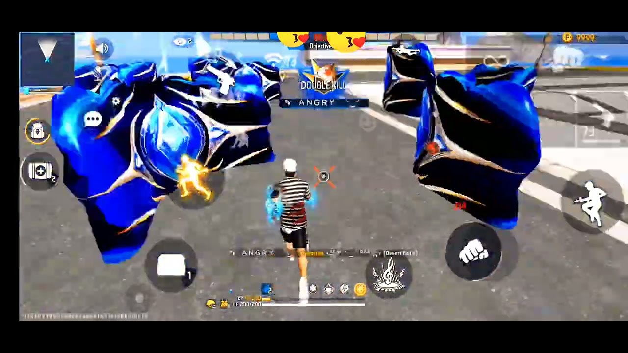 1vs2 custom only one type full red free fire game editing - YouTube