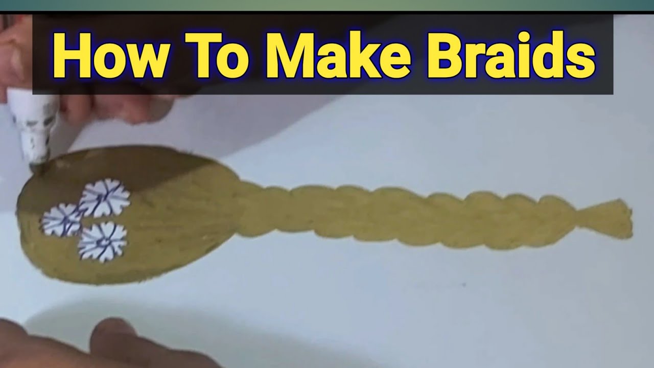 how to draw braids / Easy way to draw hairstyle | braids drawing - YouTube