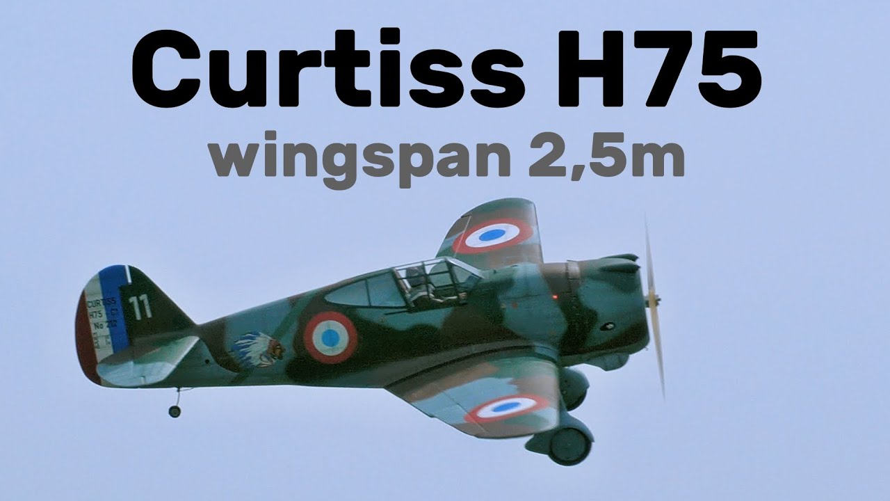 Curtiss H75 | 2,54m scale RC airplane | 4K | Halenkovice 2025 - YouTube