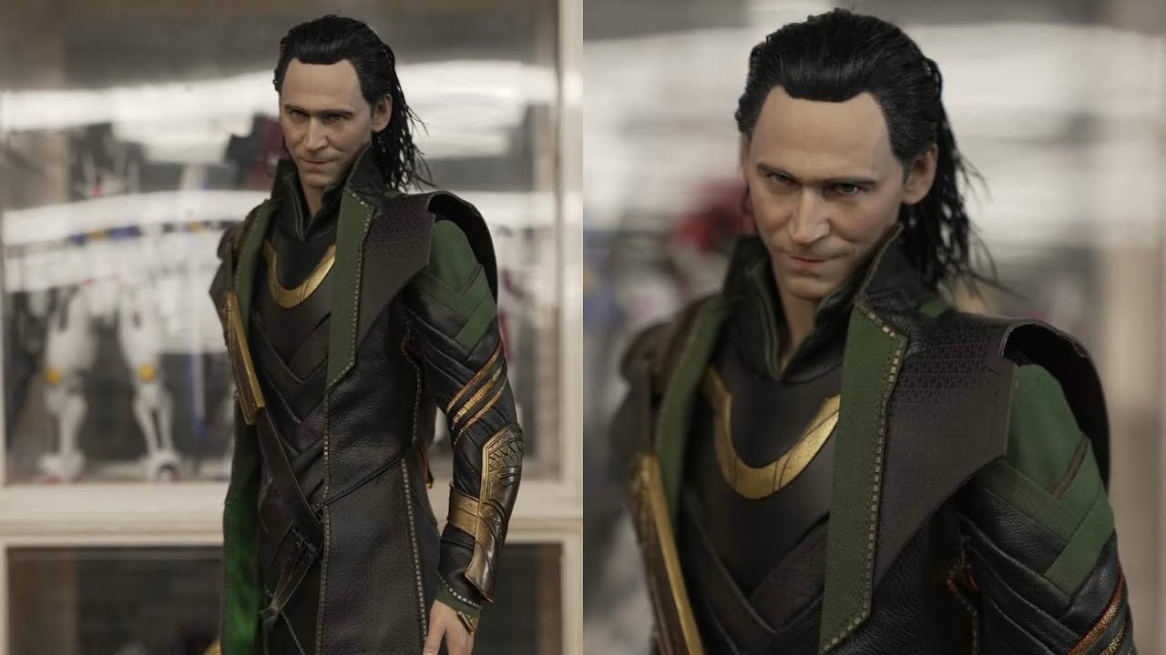 Queen studios marvel loki 1/4 scale statue in hand images - YouTube