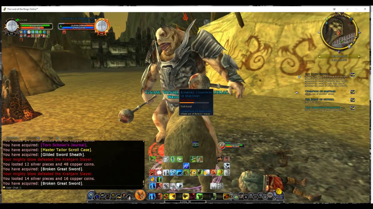 LOTRO Legendary server Yellow Beorning solo Ronkurz Elite Master and ...