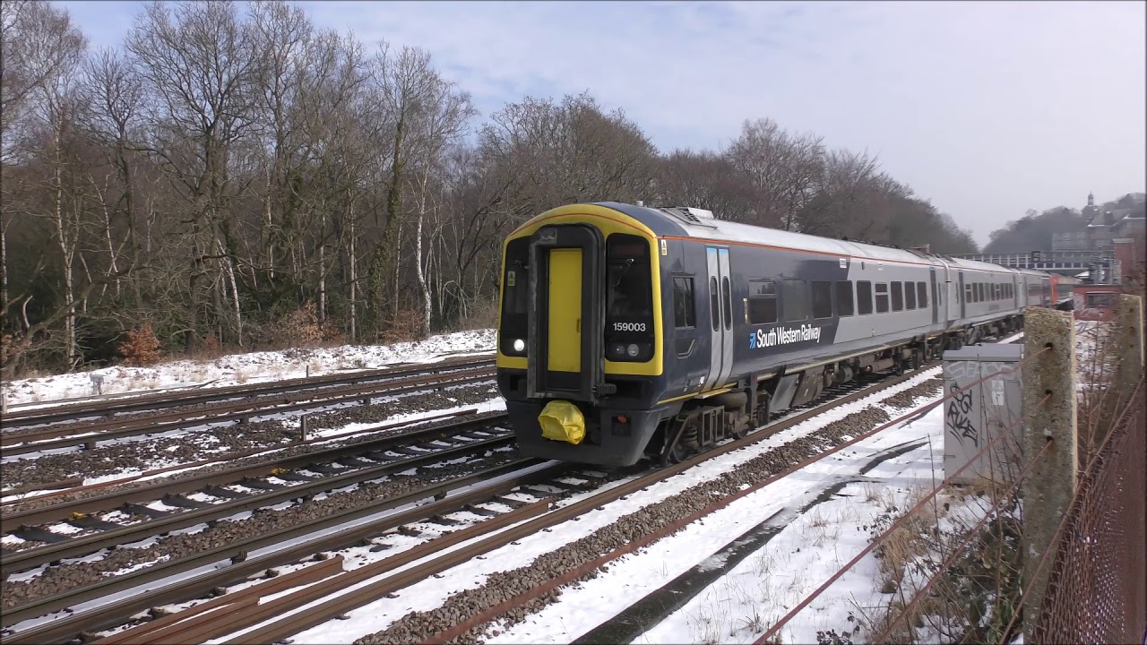 Class 159003 & 159008 & 159004 depart Farnborough (Main) | 03/03/2018 ...
