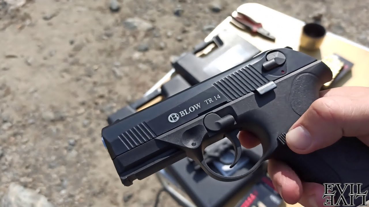 Стрельба из Blow TR14 и Blow TR14 02 патронами Ozkursan - YouTube