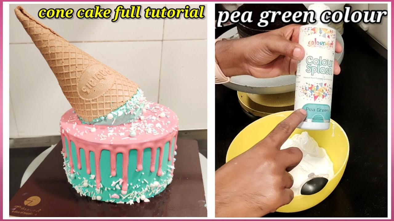 ice cream cone cake design | cone cake recipe | ice cream cone cake ...