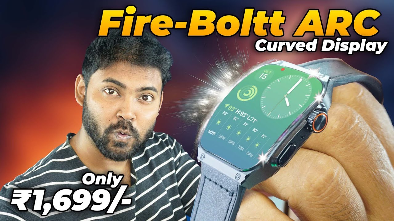 Fire Boltt ARC Curved Screen Smart Watch With 1.96-inch AMOLED Display ...