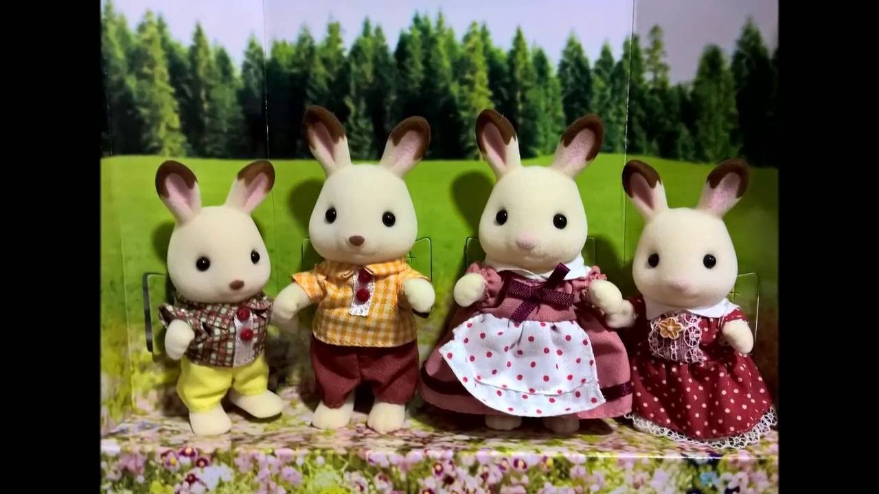 Familia conejos chocolate de Sylvanian Families. Chocolate Rabbit ...