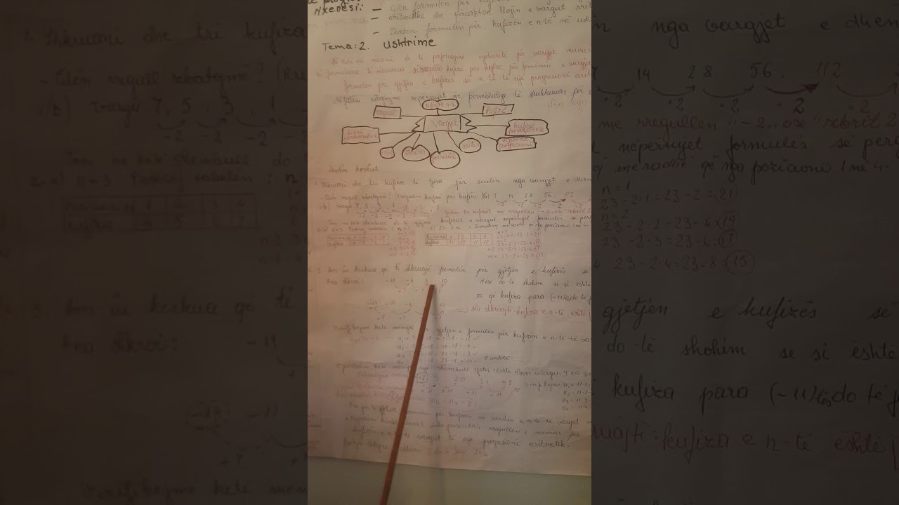 Matematika 9 - Ushtrime vargjet numerike - YouTube