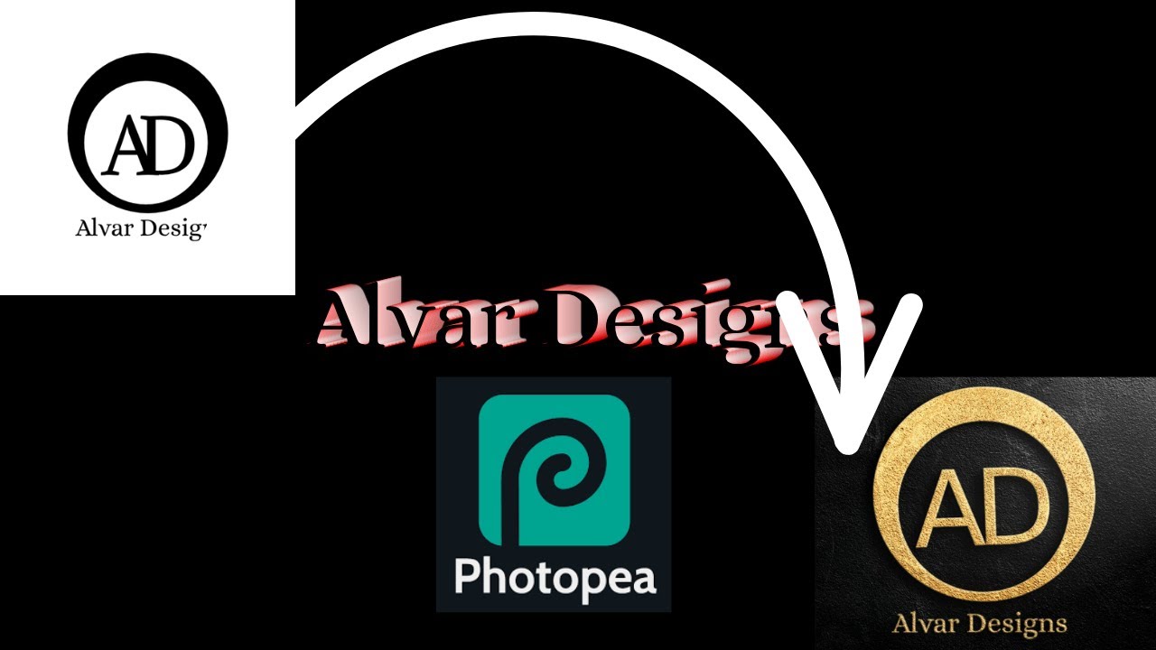 To create a 3D logo using simple photopea elements | photopea tutorials ...