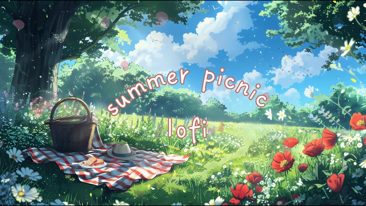 🍰 Summer picnic lofi 🍧 calm study music for focus or relaxing - YouTube