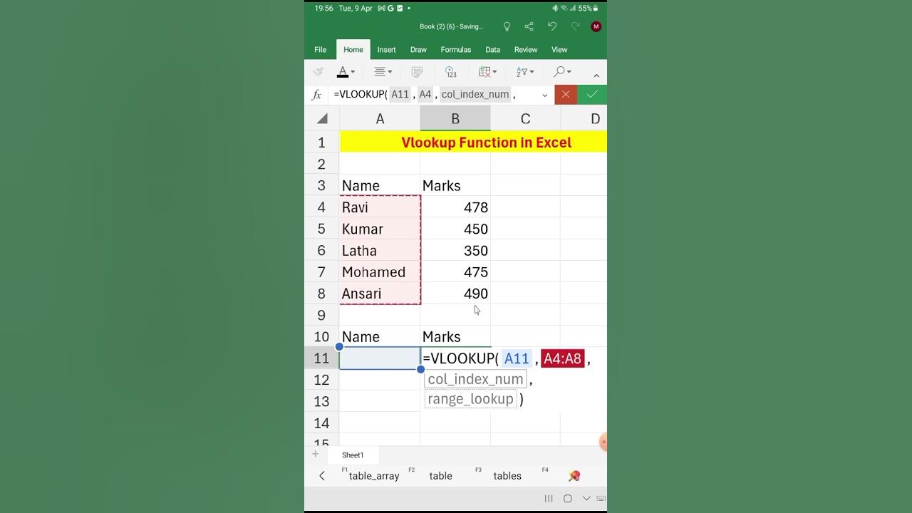 Vlookup Tricks In Excel Shorts Exceltamil Tamilexcel Youtube