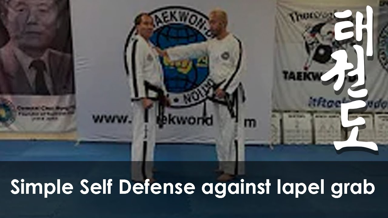 Simple Self Defense against lapel grab - YouTube
